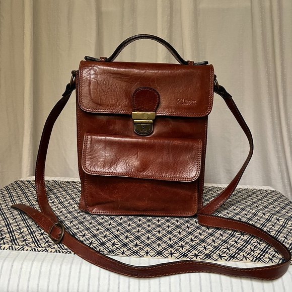 Old Angler | Bags | Vintage Italian Leather Bag | Poshmark